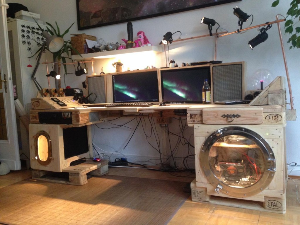 Steampunk desk made of pallets, Part 2 - Pallet Furniture