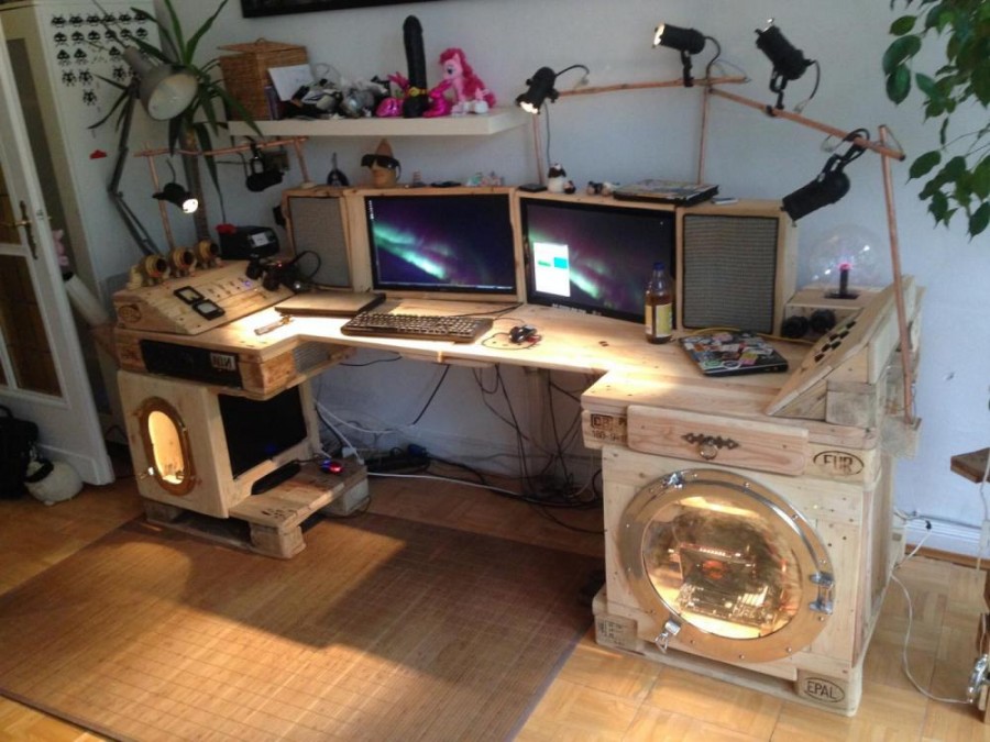 Steampunk desk made of pallets, Part 2 - Pallet Furniture